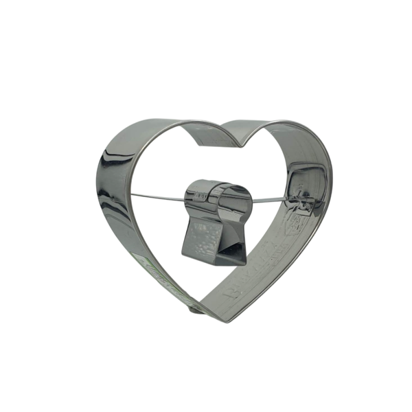 Heart with Keyhole 7cm Cookie Cutter Stainless Steel - DoughCuts