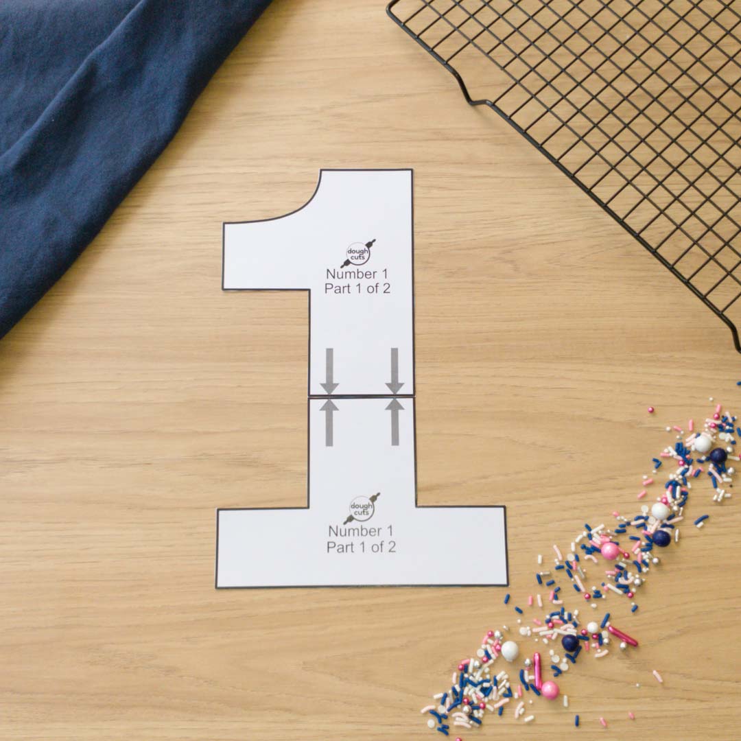 PRINT AT HOME - Set of 9 Number Cookie Cake Templates - 11 inches 28cm ...