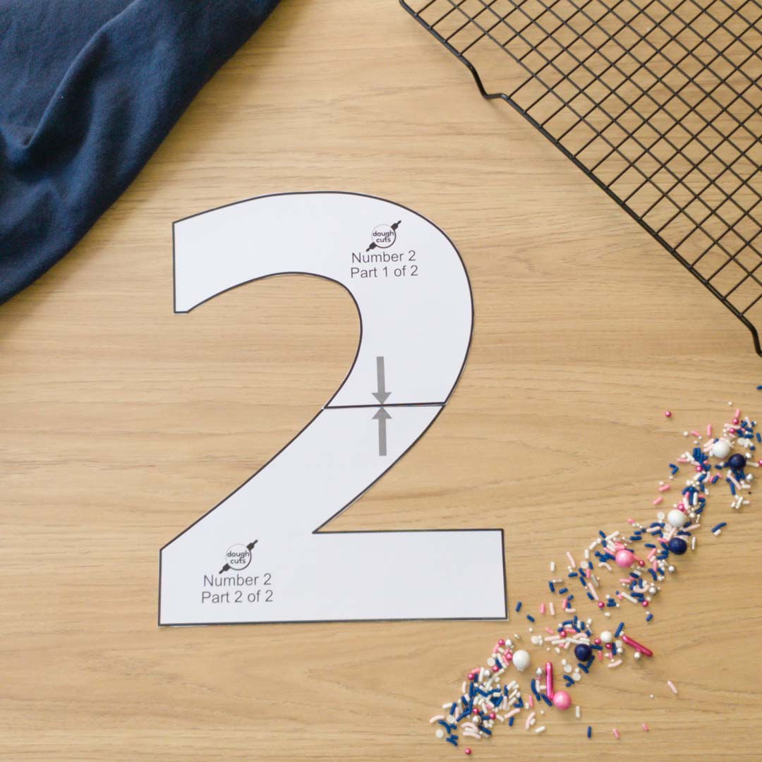 PRINT AT HOME - Number Cookie Cake Templates Individual - 11 inches 28 ...