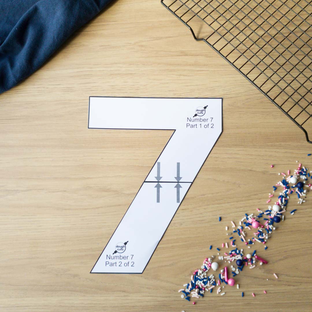 PRINT AT HOME - Number Cookie Cake Templates Individual - 11 inches 28 ...