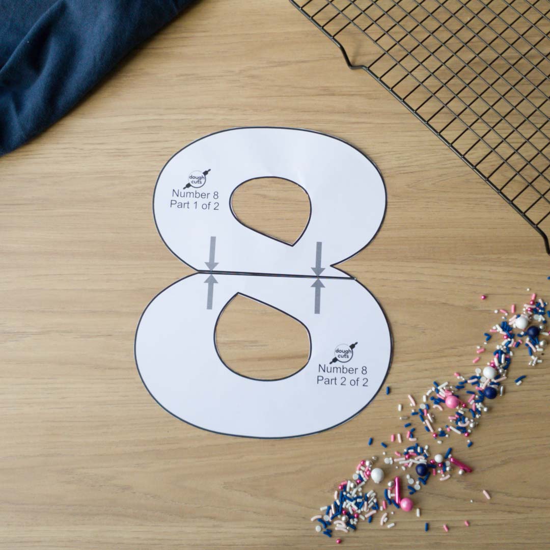 PRINT AT HOME - Number Cookie Cake Templates Individual - 11 inches 28 ...